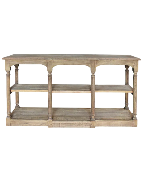 Breakfront Hall Table Reclaimed Oak